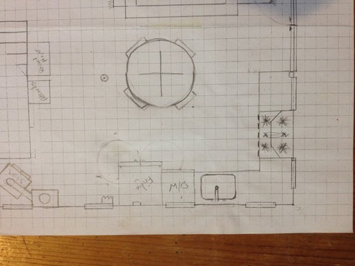 Difficult Kitchen Layout due to placement of windows.