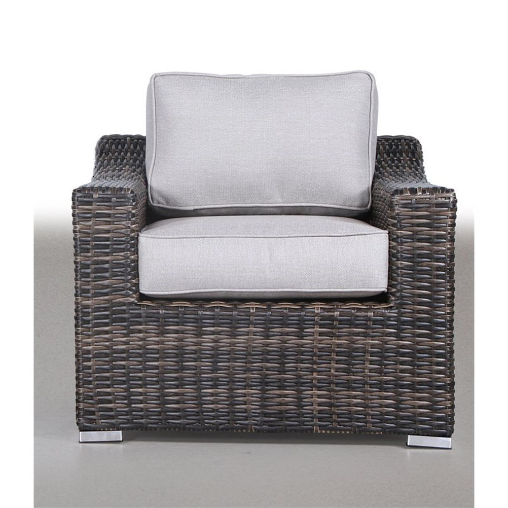 Living Source International Wicker Patio Chair with Cushions in ...