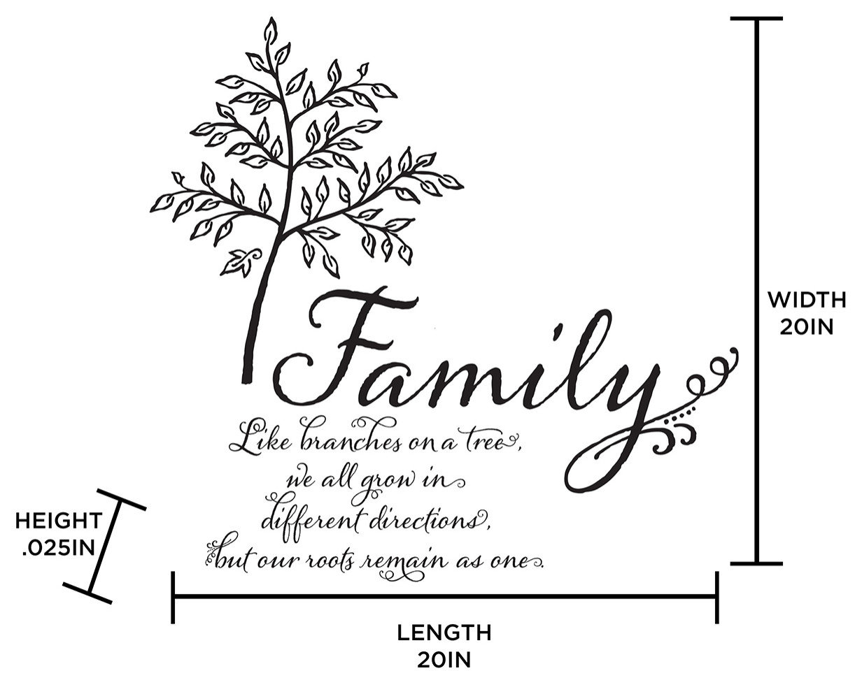 Family Tree Wall Quote - Contemporary - Wall Decals - by Brewster Home ...