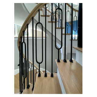 95_Remarkable and elegant floating elliptical staircase, McLean, VA ...