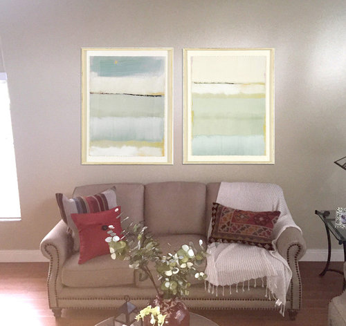 Artwork above sofa
