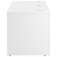 Bowery Hill 72W x 30D Executive Desk in White - Engineered Wood ...