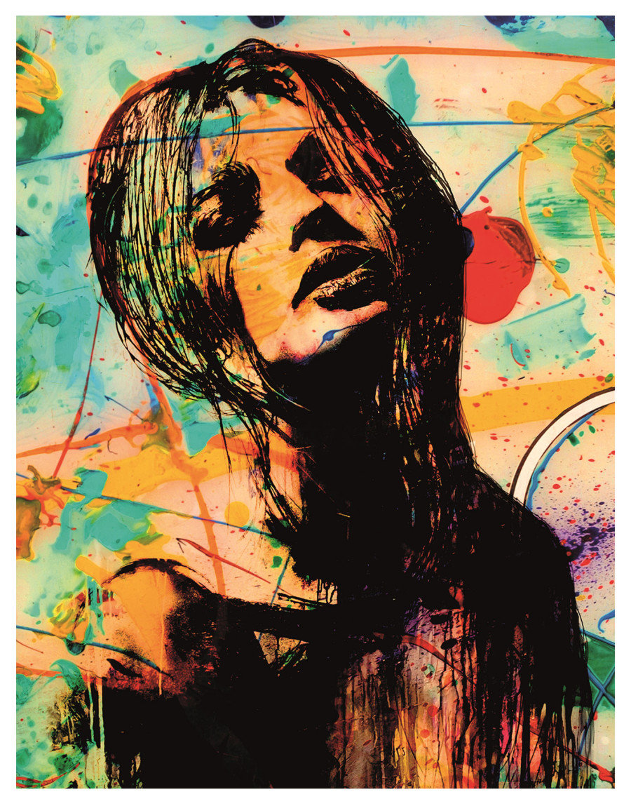 Sketched Woman's Portrait Metal Artwork S, Andrew Martin Fever ...