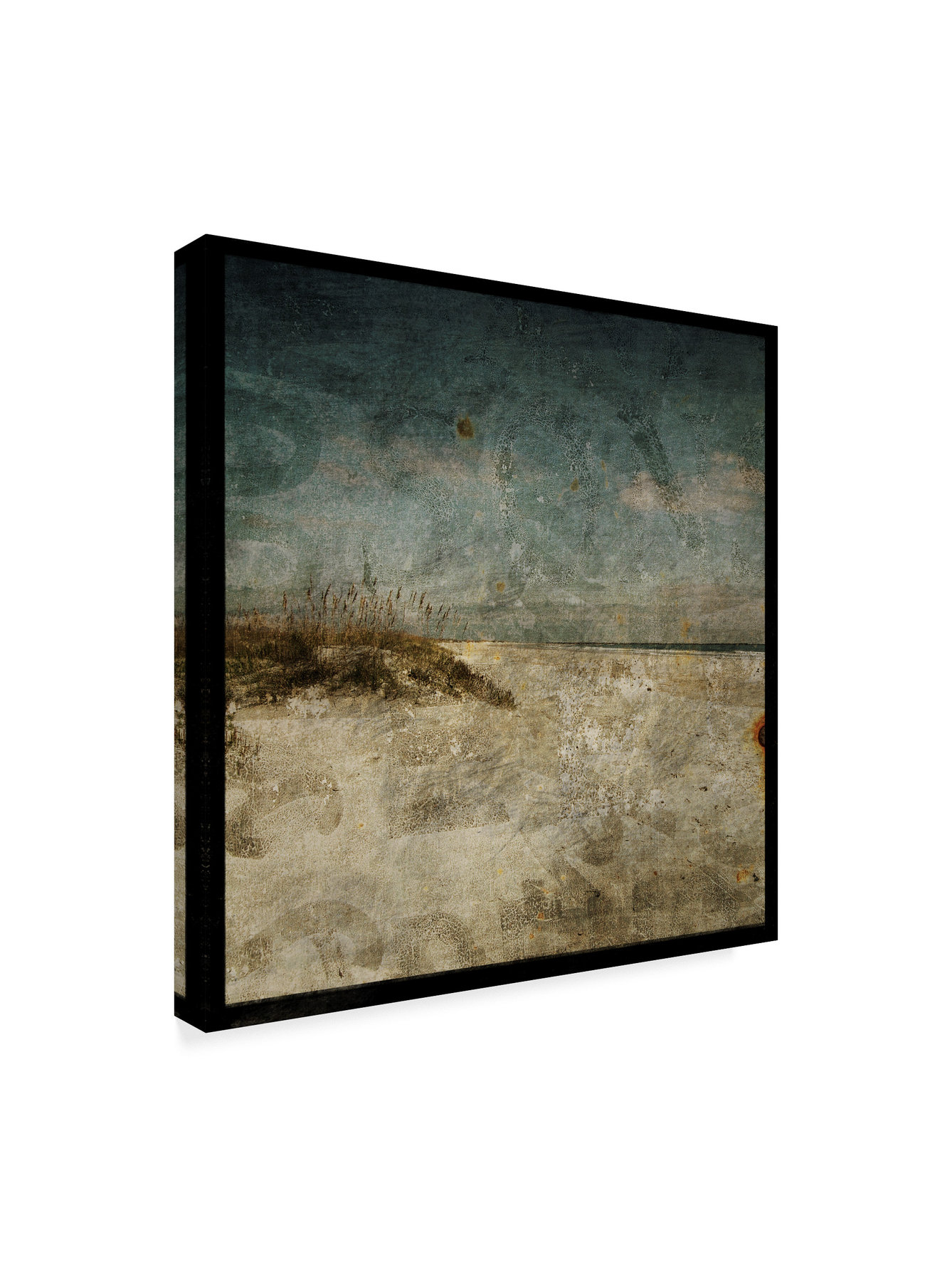 John W. Golden 'Dark Beach' Canvas Art, 14"x14" - Beach Style - Prints ...