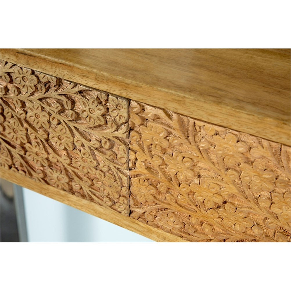 Coaster Contemporary Wood Console Table with Hand Carved Drawers in ...