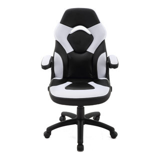 Commando Ergonomic Gaming Chair With Adjustable Gas Lift Seating, Black ...