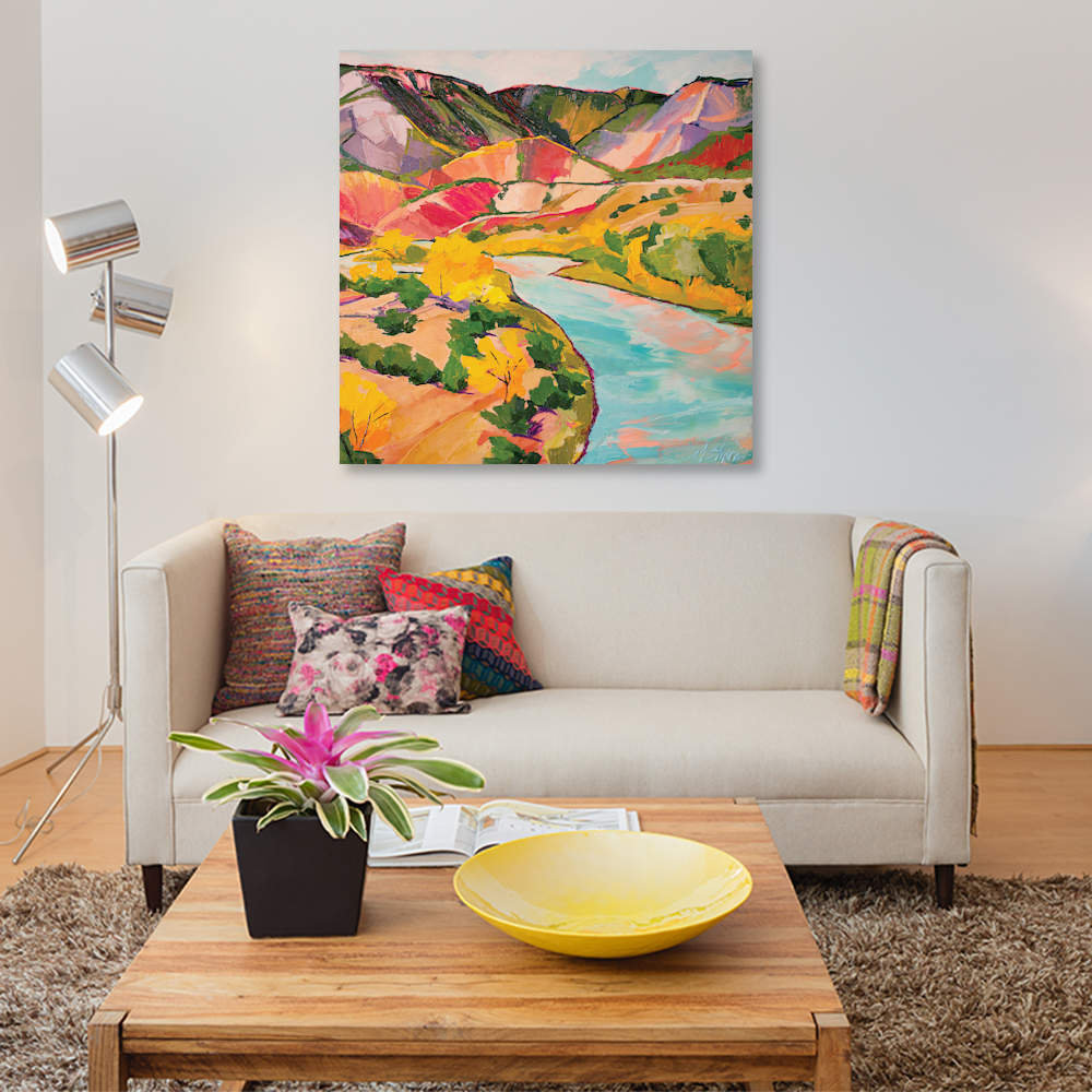 "Chama River" by Maxine Shore Canvas Print, 18"x18"x1.5" - Contemporary ...