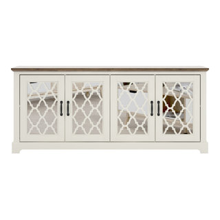 Heron 68.2" 4 Door Wide TV Stand Fits TV's up to 75" - Mediterranean ...