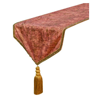 Shimmer Fest - Rust Suede Decorative Table Runner, 16"x120 ...