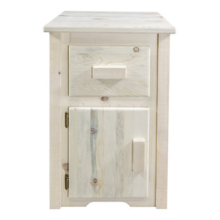 Homestead End Table with Drawer & Door, Left Hinged, Ready to Finish ...