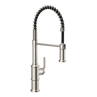 Kinzie Single Handle Pre-Rinse Kitchen Faucet Chrome - Transitional ...