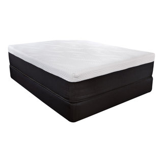 14" Hybrid Lux Memory Foam And Wrapped Coil Mattress Queen - Mattresses ...