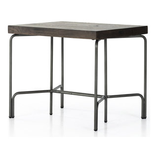 Marion End Table, Rustic Fawn Veneer - Industrial - Side Tables And End Tables - by The Khazana ...