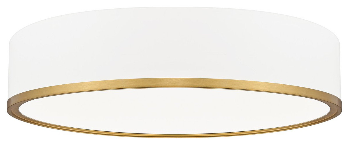 Bradley LED Flush Mount in Matte White / Modern Gold - Modern - Flush ...