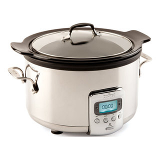 All-Clad 4 Qt. Slow Cooker w/Black Ceramic Insert - Traditional - Slow ...