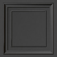 Distinctive Dark Grey Square Panel Wallpaper, Swatch - Transitional ...
