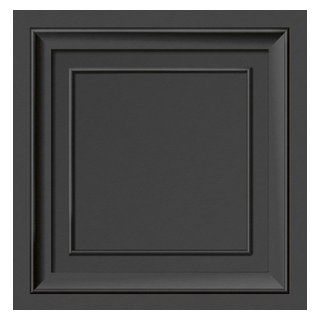 Distinctive Dark Grey Square Panel Wallpaper, Swatch - Transitional ...