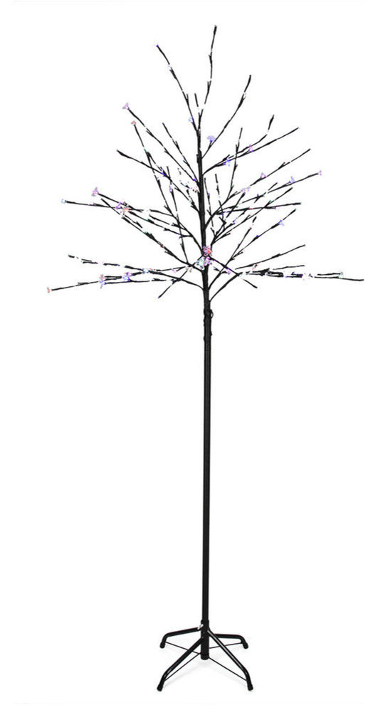 4' Blossom Tree, 128 Multi Color Changing LED Lights - Modern - Outdoor ...