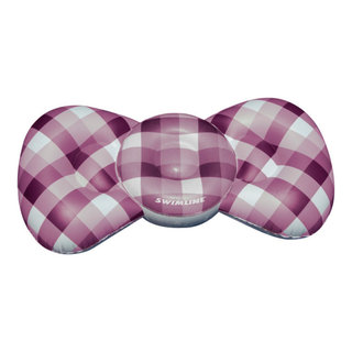 Inflatable Purple and White Checkered Bow Tie Lounge Swimming Pool ...