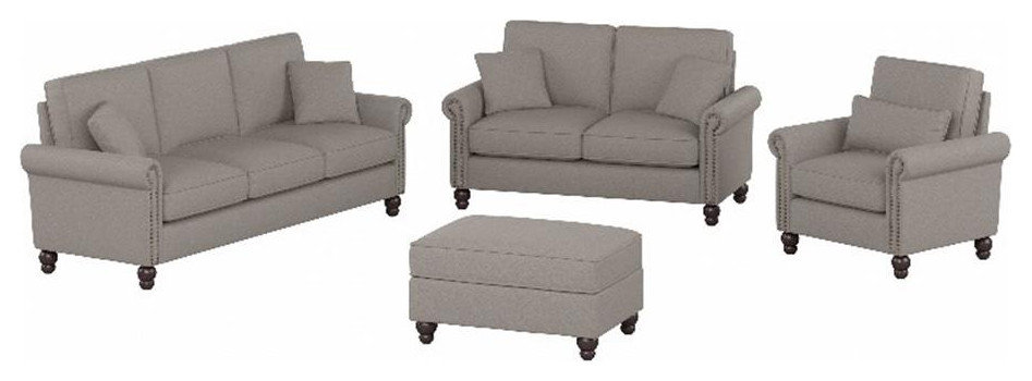 Coventry Living Room Sofa and Loveseat Set with Chair & Ottoman in ...