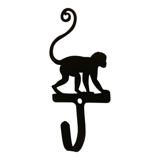 Monkey- Wall Hook - Contemporary - Wall Hooks - by Village Wrought Iron ...