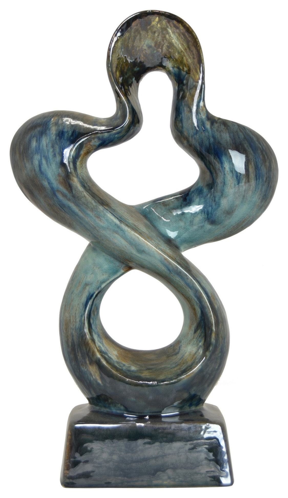 Plutus Brands Sculpture, Blue Porcelain - Contemporary - Decorative ...