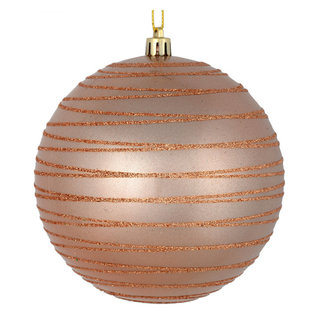 Vickerman N187758D 4.75" Rose Gold Candy Finish Ball Ornament, 4 per ...
