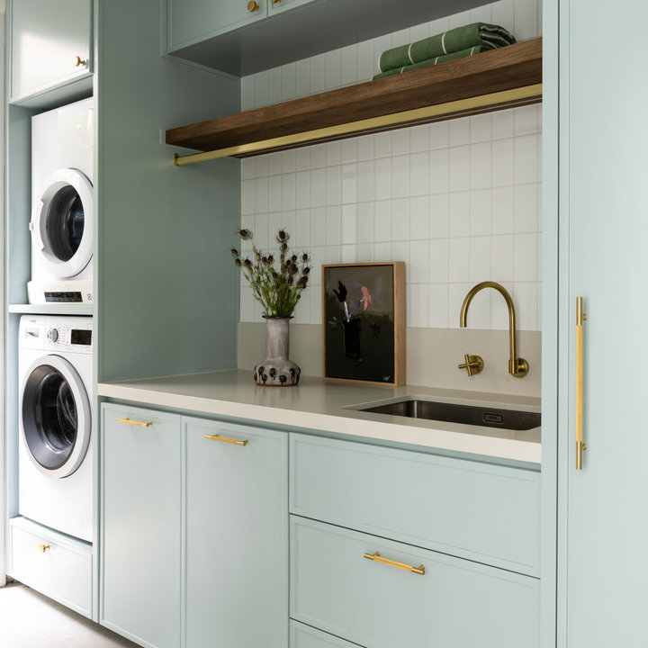 75 Beautiful Laundry Room with Subway Tile Splashback Ideas & Designs ...