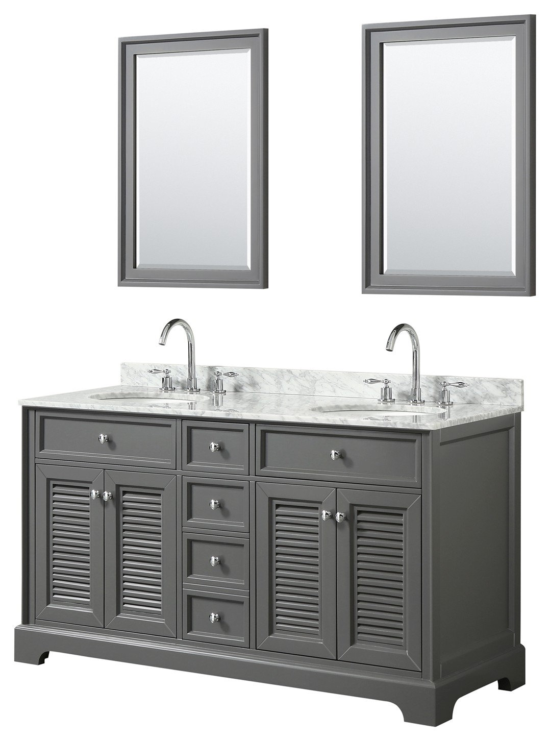 60 inch Double Bathroom Vanity - Transitional - Bathroom Vanities And ...