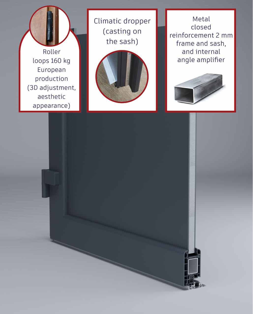 Exterior Prehung Door Clear Glass See-through Manux 8555 Matte Black ...