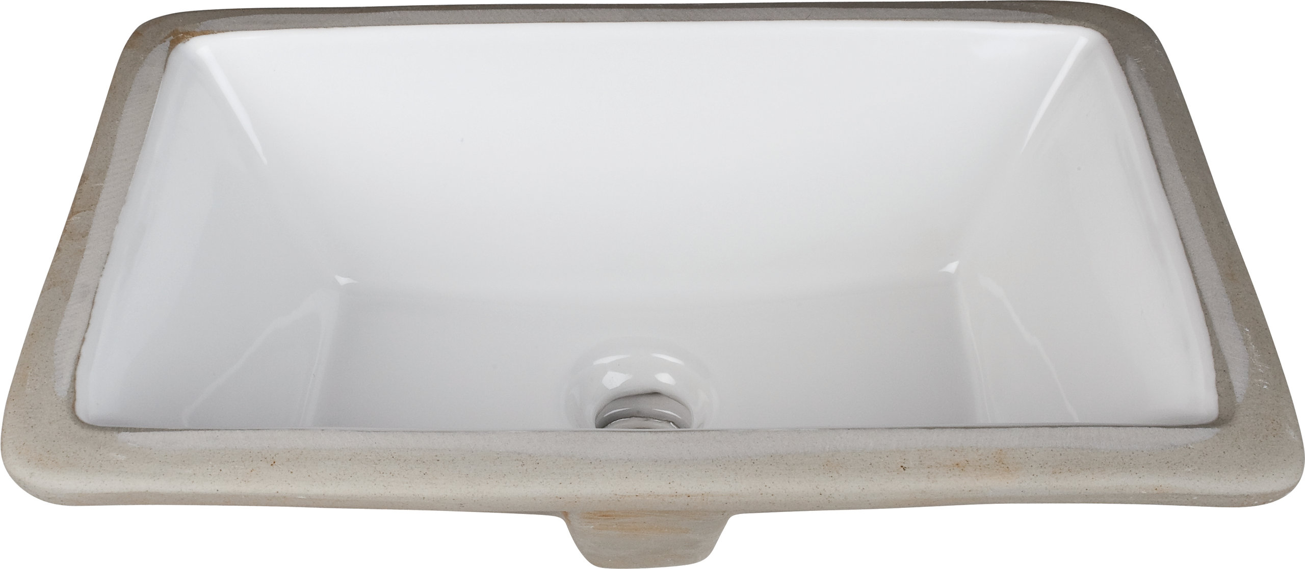 16" Rectangle Undermount White Porcelain Bowl - Transitional - Bathroom ...