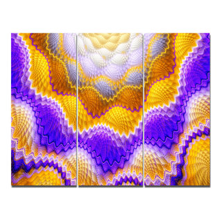 Blue Yellow Snake Skin Flower, Abstract Wall Art Canvas, 36x28, 3 ...