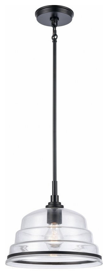 1 Light Pendant, Transitional Style, 10"Hx11"W Matte - Transitional ...