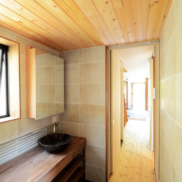 75 Wood Ceiling Powder Room Ideas You'll Love - October, 2025 | Houzz