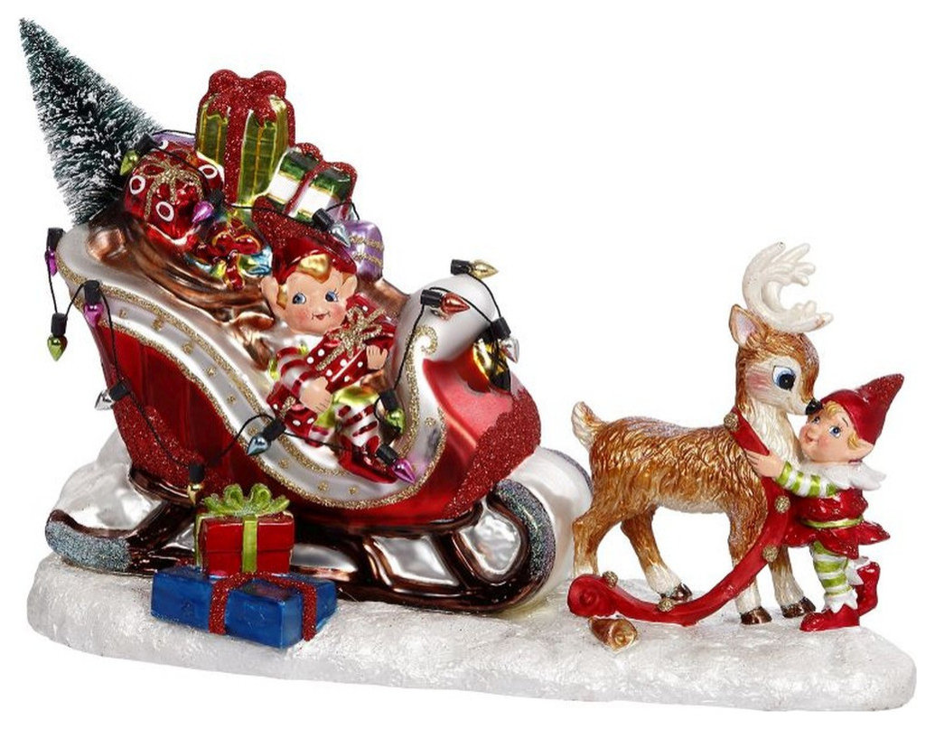 Mark Roberts 2020 Collection Elves At Sleigh Tabletop 5" Figurine ...