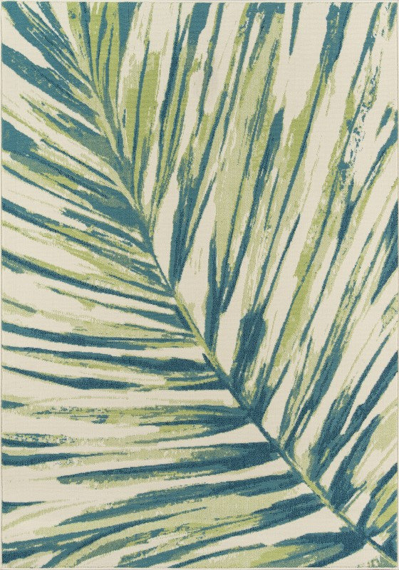 Momeni Baja Green Contemporary Rugs BAJ27, 5'3"x7'6" - Tropical ...