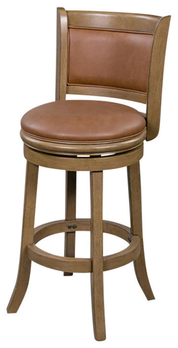 Augusta Swivel Counter Stool, Distressed Sandrift - Transitional - Bar ...