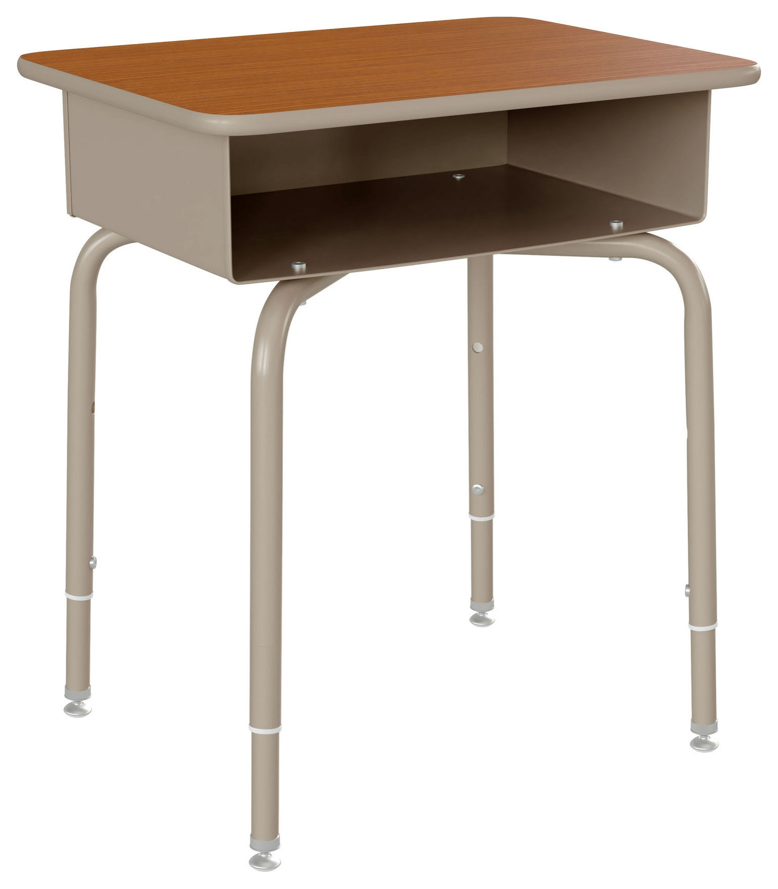 Walnut/Silver Open Front Desk - Transitional - Kids Desks And Desk Sets ...