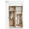Solid Wood small Wardrobe, White 3-Door Wardrobe With Legs 46.5x19.7x78 ...