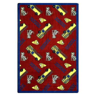 Playful Patterns, Children's Area Rugs Hook and Ladder Rug, 7'8" x 10'9 ...