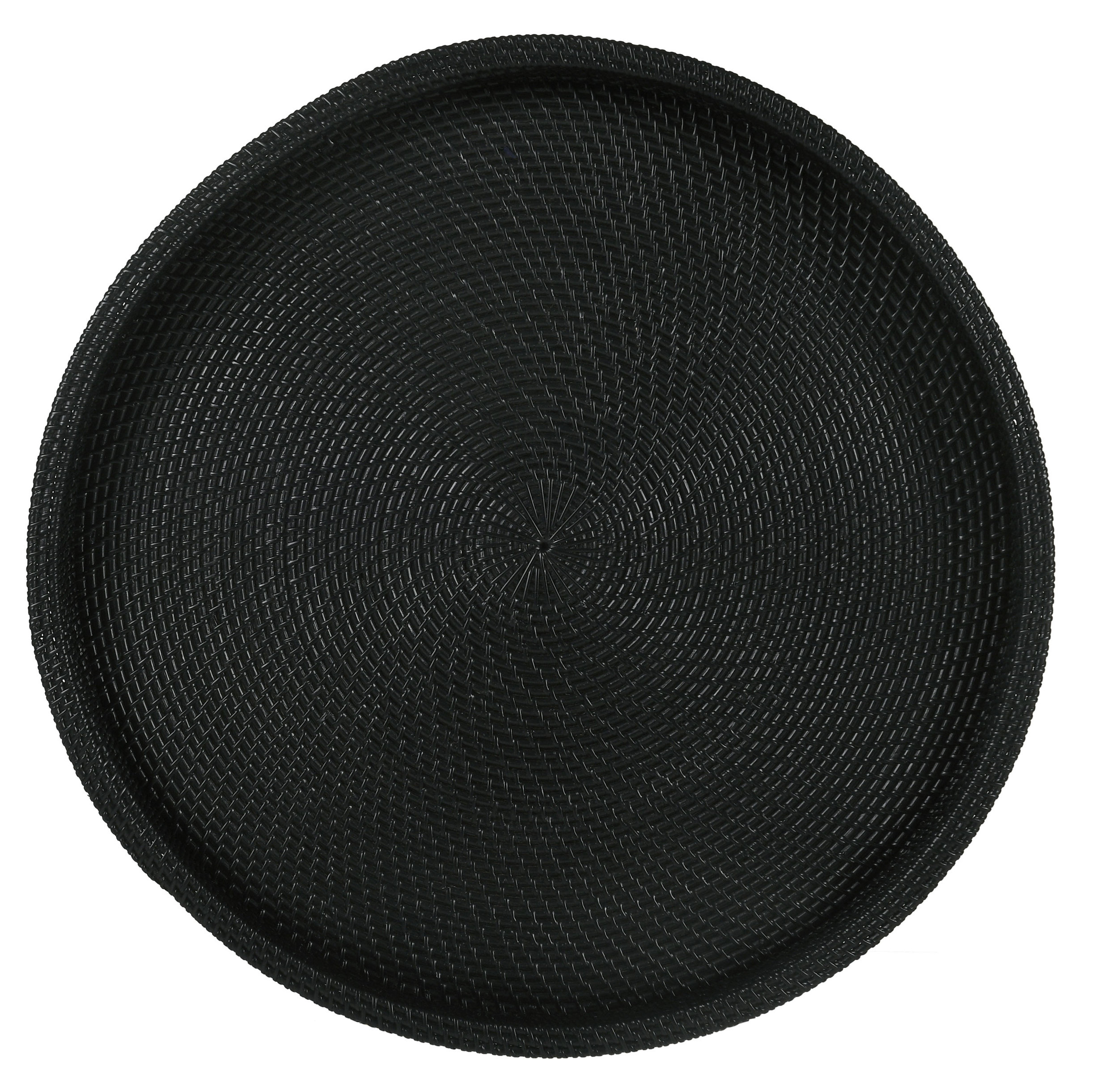 Antonio Round Rattan Tray Top Accent Table Black - Tropical - Side ...