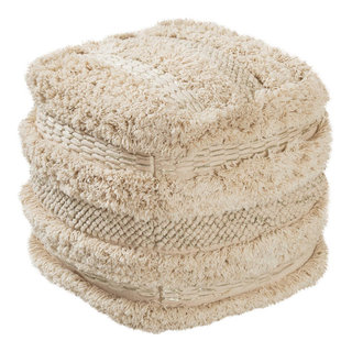 Yorba Cotton Pouf - Scandinavian - Floor Pillows And Poufs - by HedgeApple | Houzz