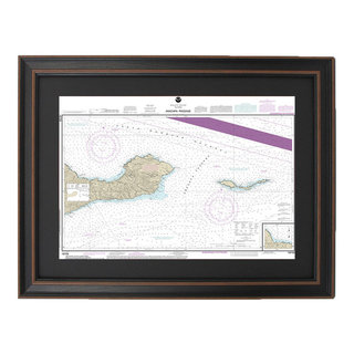 Poster Size Framed Nautical Chart, Anacapa Passage, Prisoners Harbor ...