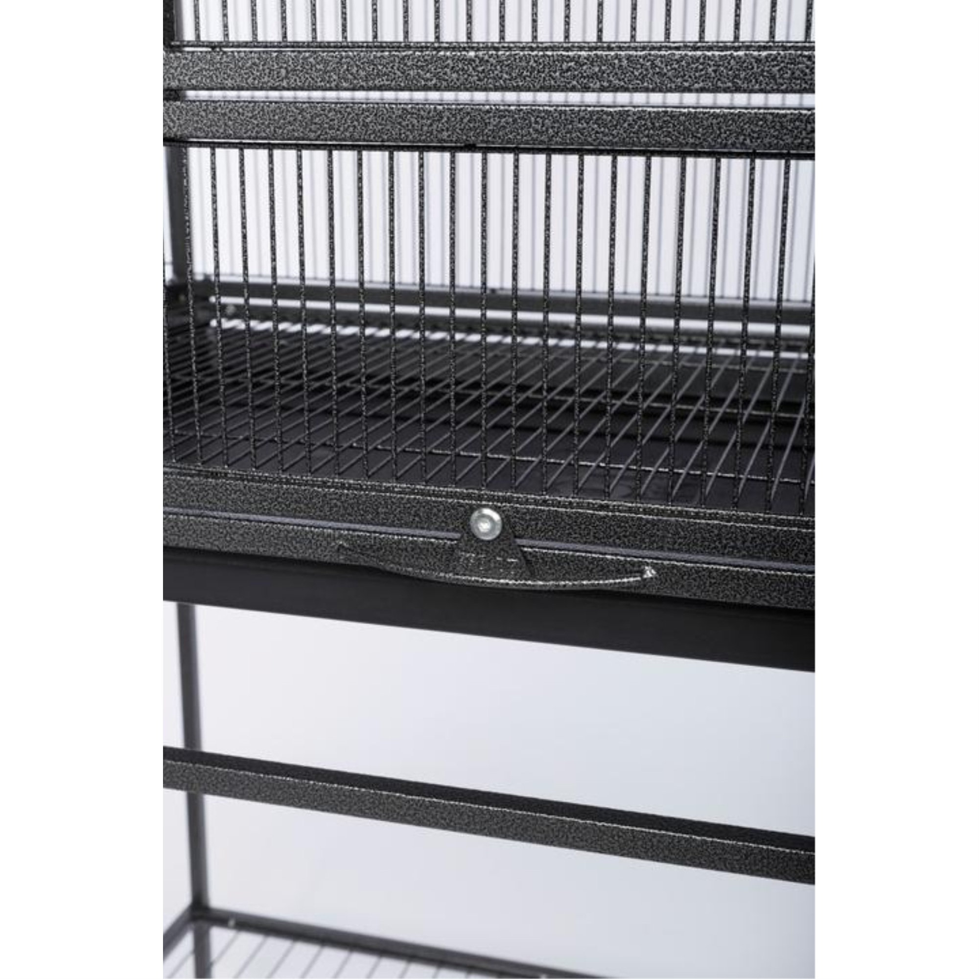 Powder-coated steel construction Flight Cage With Stand, Black - Small ...