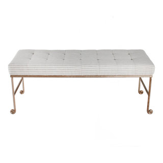 Bench Justin, Swift Zinc - Contemporary - Upholstered Benches - by ...