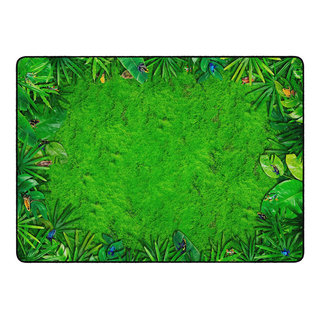 Flagship Carpets VA1013-58FS 10'6"X13'2" Rainforest Frogs Educational ...