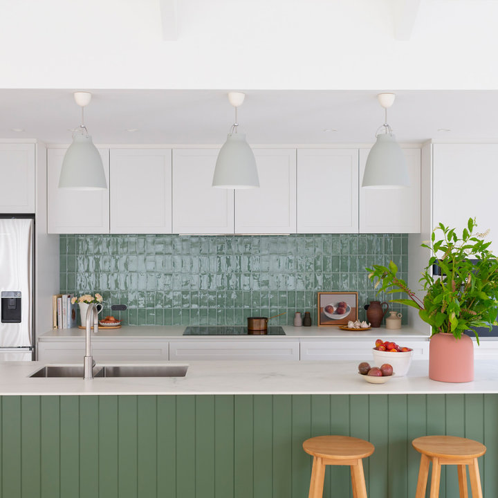 75 Beautiful Kitchen with Green Splashback Ideas & Designs - May 2026 ...