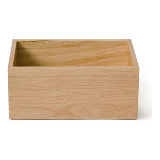 Rectangular Oak Bathroom Storage Box | Wireworks Mezza - Transitional ...
