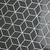Metro Rhombus Mosaic Floor and Wall Tile, Glossy Grey, Sample ...