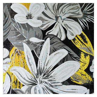 Glass Mosaic Tile Art, Magnificent Astra, 118" x 118" - Contemporary ...